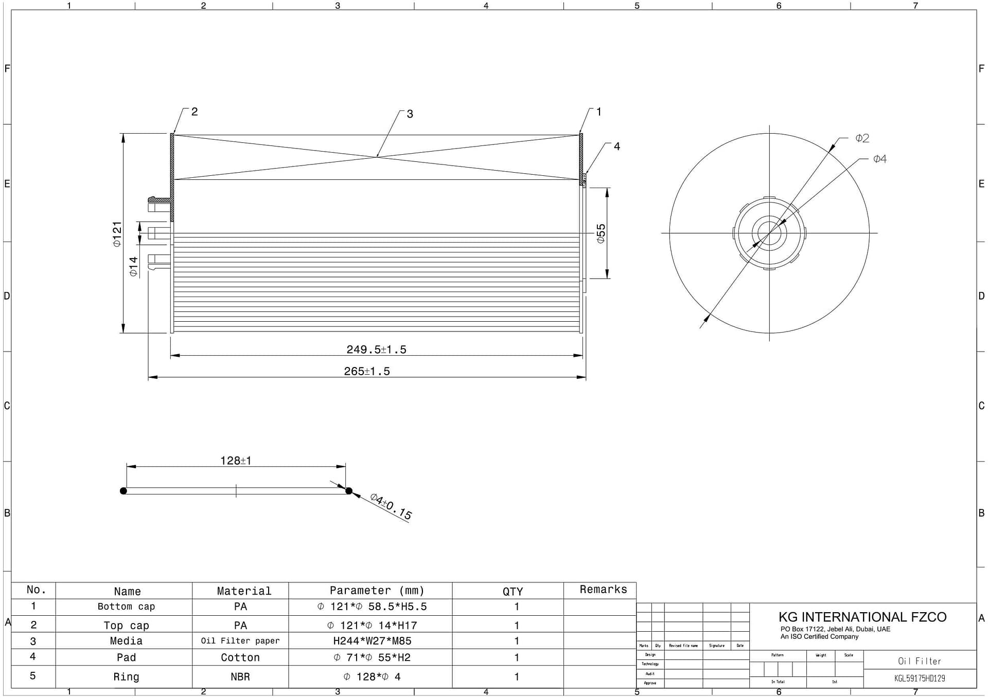 KG Filters - KGL59175HD129 - Oil Filter For Mercedes Benz And Others ...