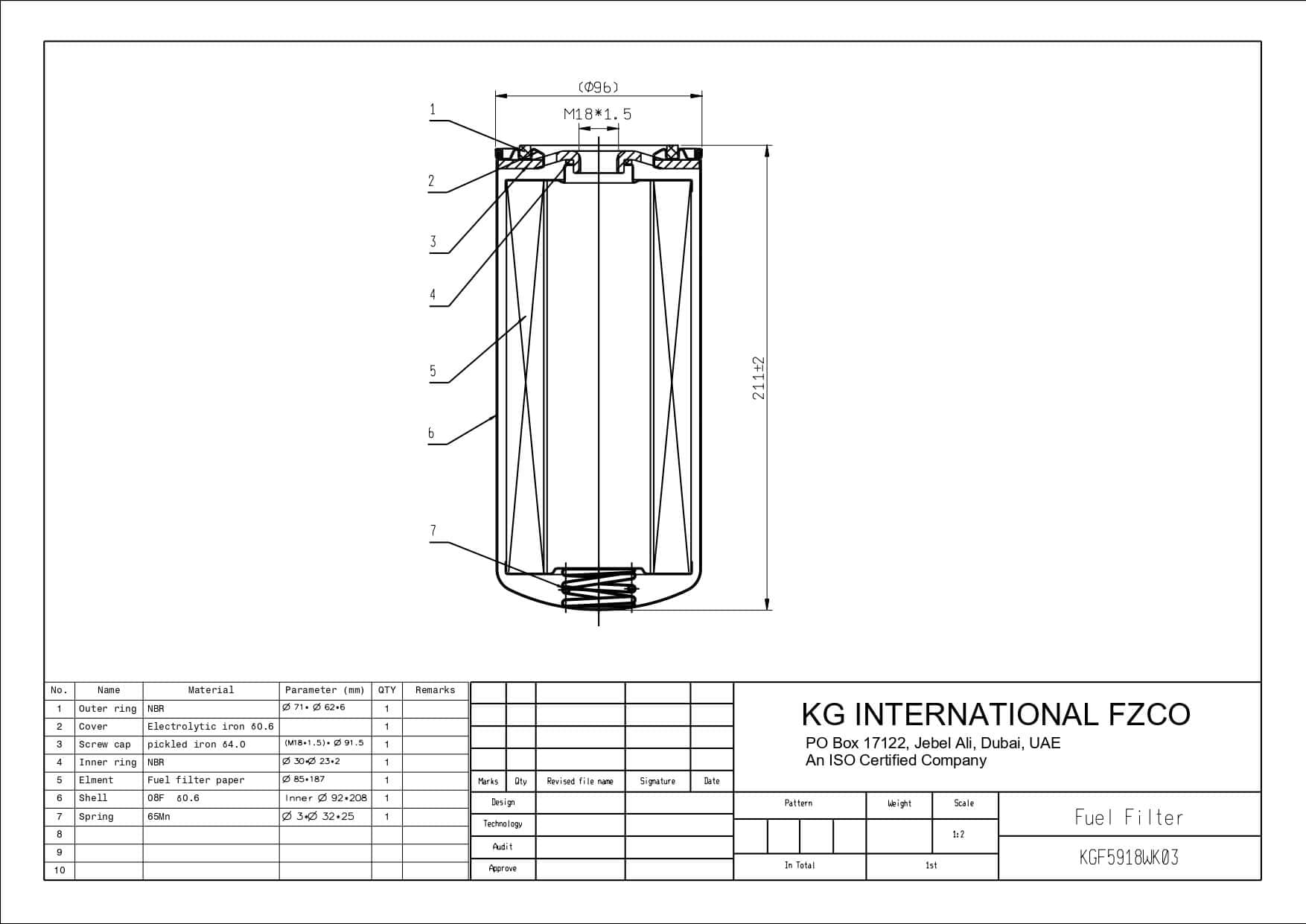 KG Filters - KGF5918WK03 - Fuel Filter For Renault And Others - KG ...